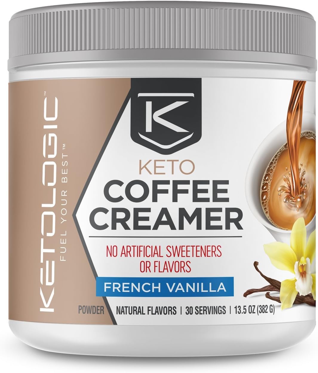 Amazon.com: Ketologic Keto Coffee Creamer with MCT Oil Powder, French ...