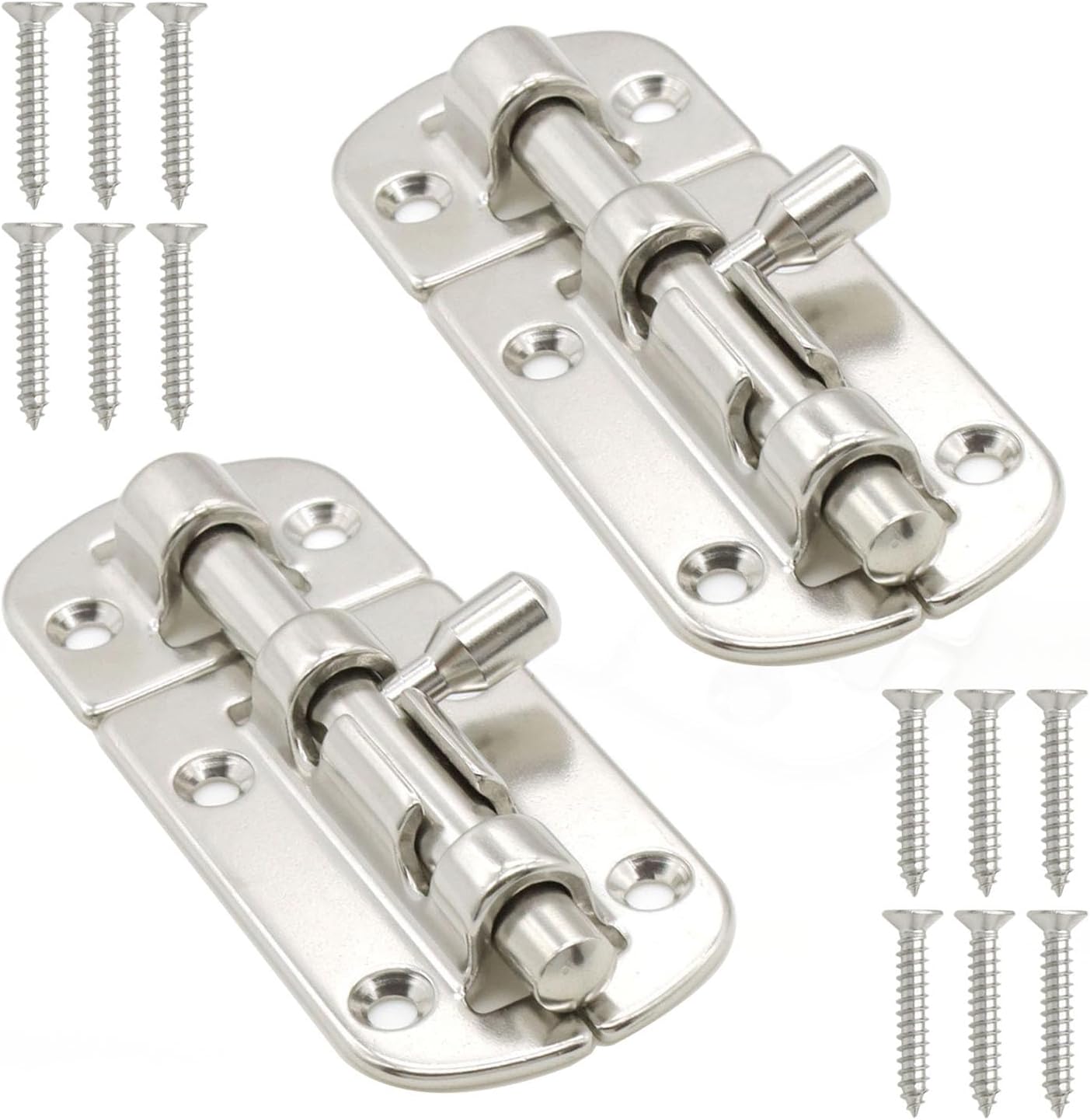 Amazon.com: 2 Pack 316-Stainless Steel Slide Latch Lock, 3.7 Inch Heavy ...