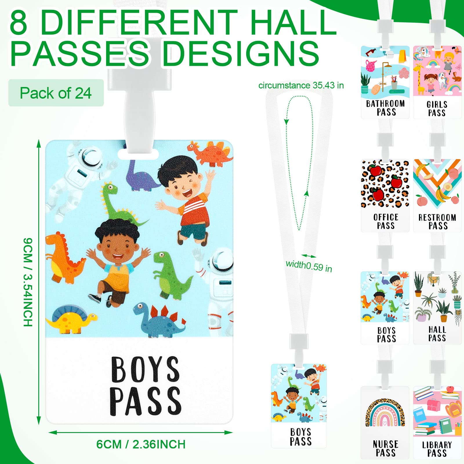 Boys Bathroom Pass Boho Rainbow Hall Passes