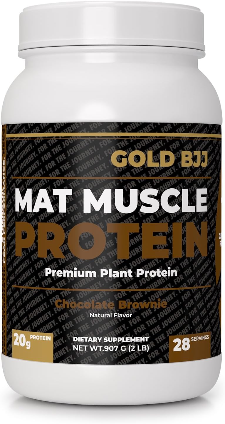 Amazon.com: Gold BJJ Mat Muscle - 100% Plant Based Vegan Protein Powder ...