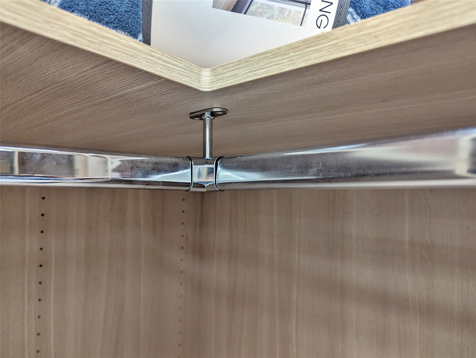 Snapklik.com : 90 Degree Bracket Heavy Duty Wardrobe Corner Closet Rod ...