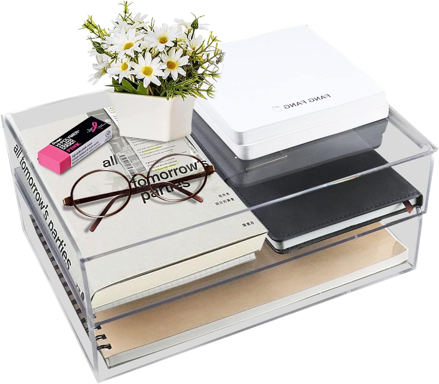 Amazon.com: Maxcheck 2 Pcs Iridescent Acrylic Letter Tray with Non Slip ...