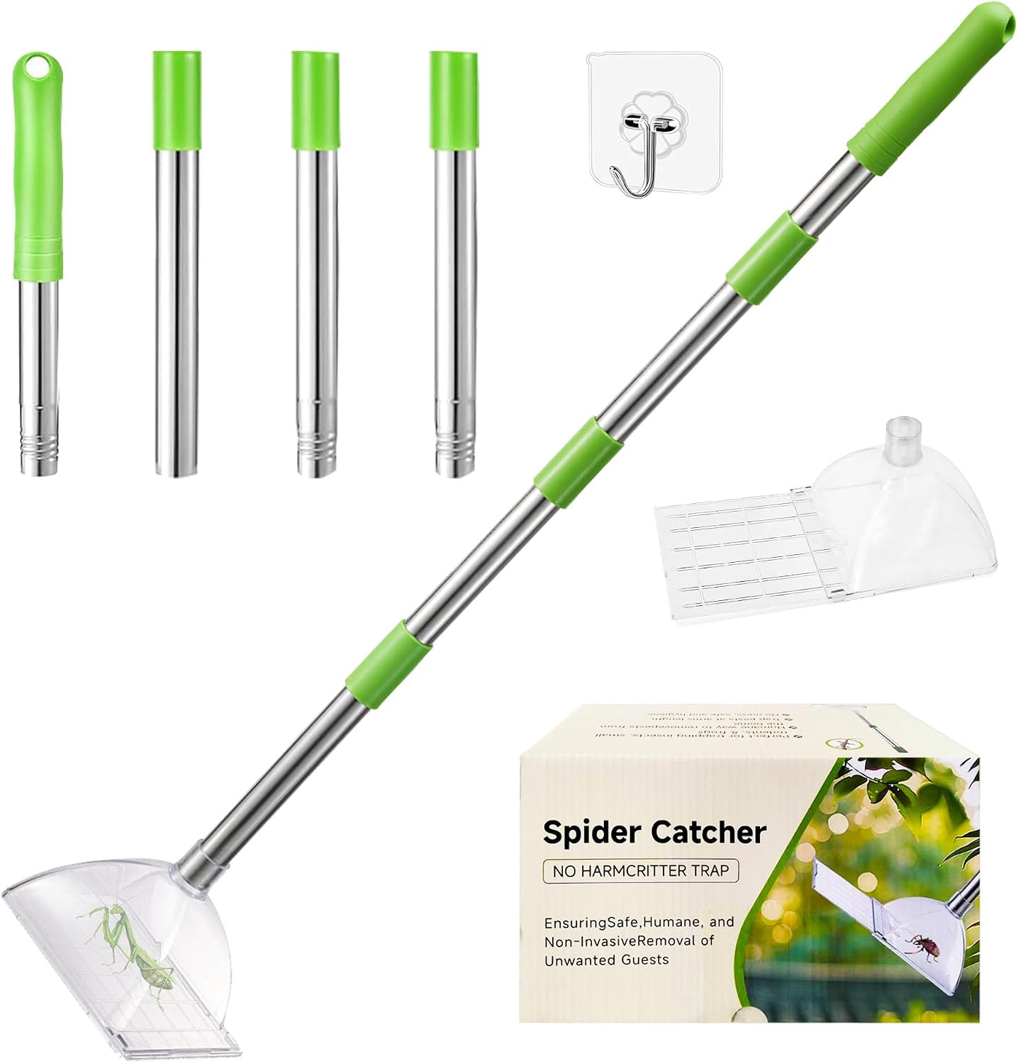 Yeliuxi Spider Catcher, Spider Catcher with Long Handle, Live Spider ...