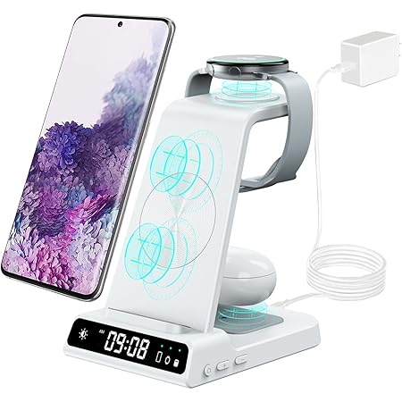 Aukvite Chargeur sans Fil 3 en 1, Induction Station de Charge pour ...