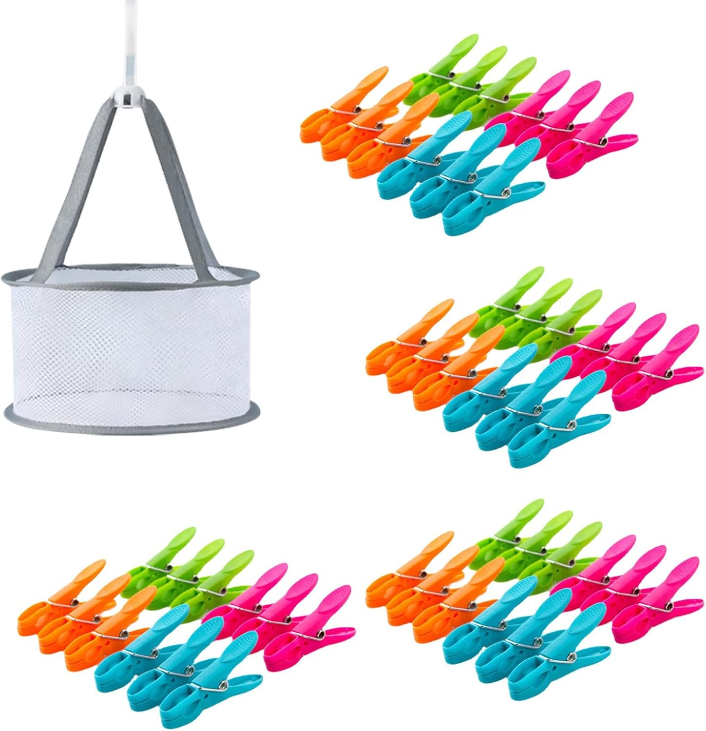 48PCS Clothes Pegs and 1PCS Bag Set, Clothes Pegs For Washing Line With ...