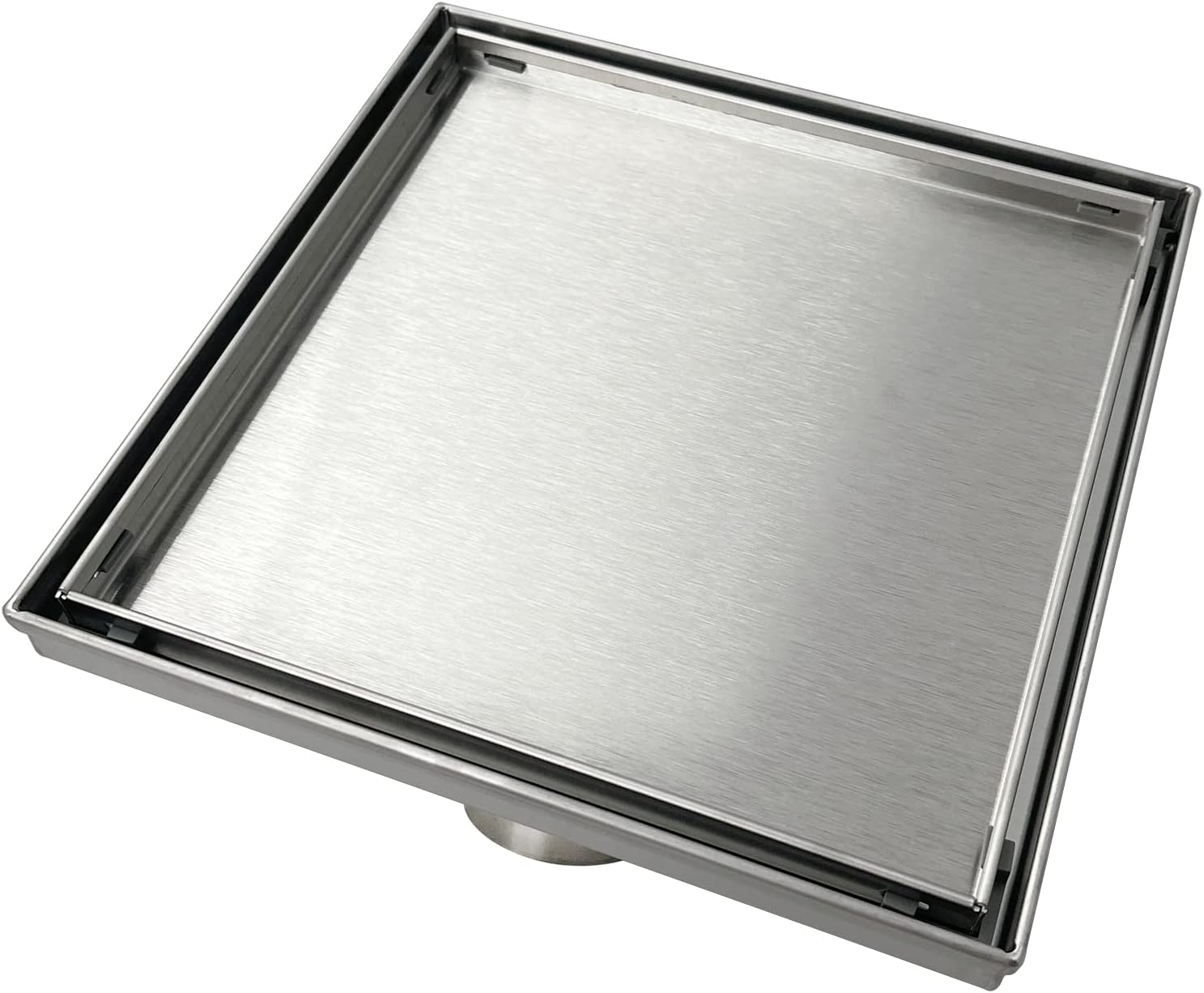 Neodrain 8-Inch Square Shower Drain with Removable Tile Insert Grate ...