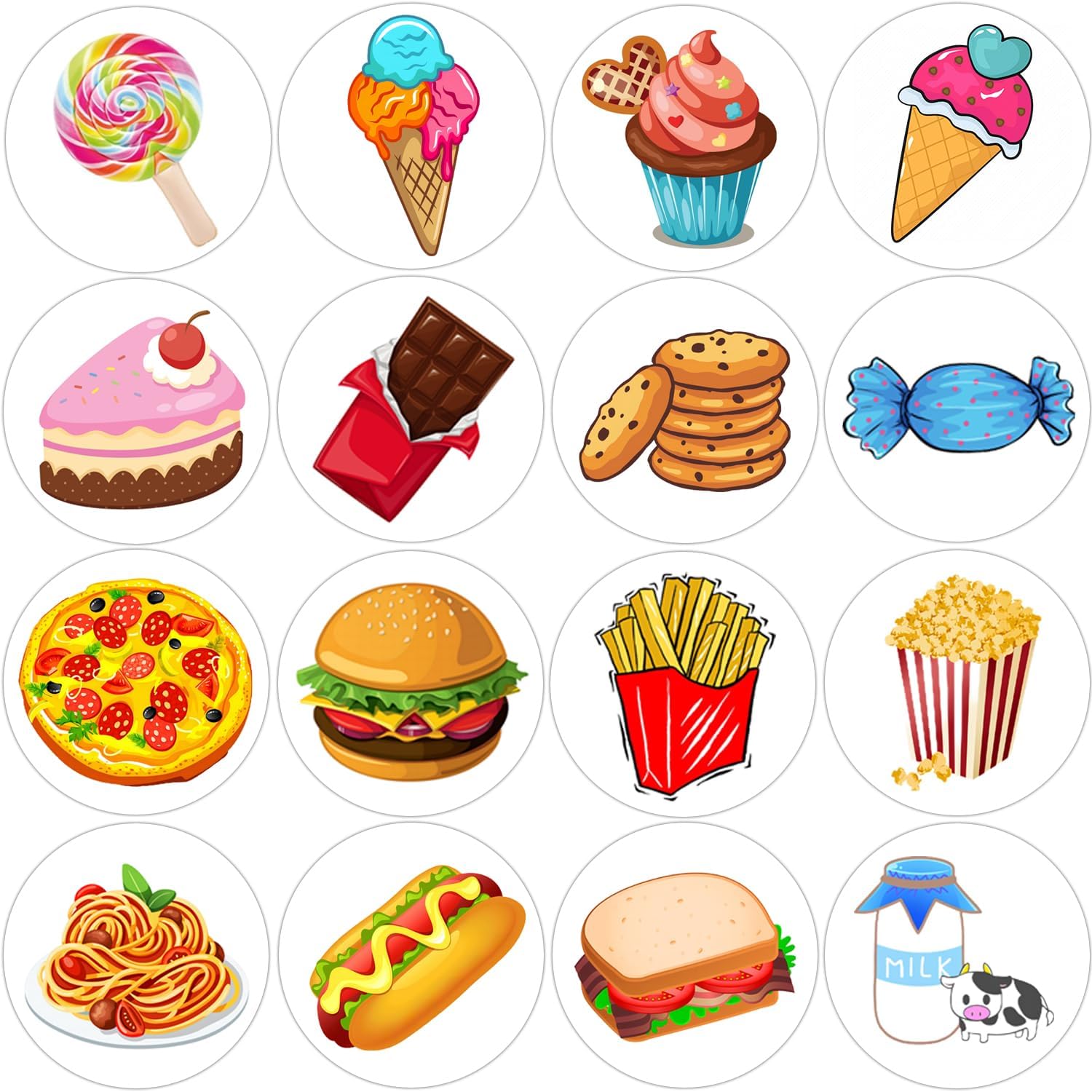 Amazon.com: Hohamn 600Pcs Round Snack Stickers Roll 1.5 Inch Food ...