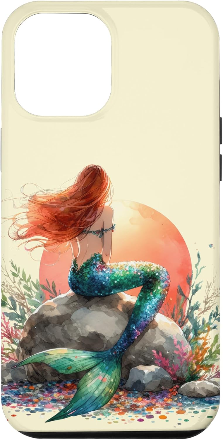 Amazon.com: iPhone 15 Pro Max Mermaid Ocean Splash Rainbow Tail Sea ...