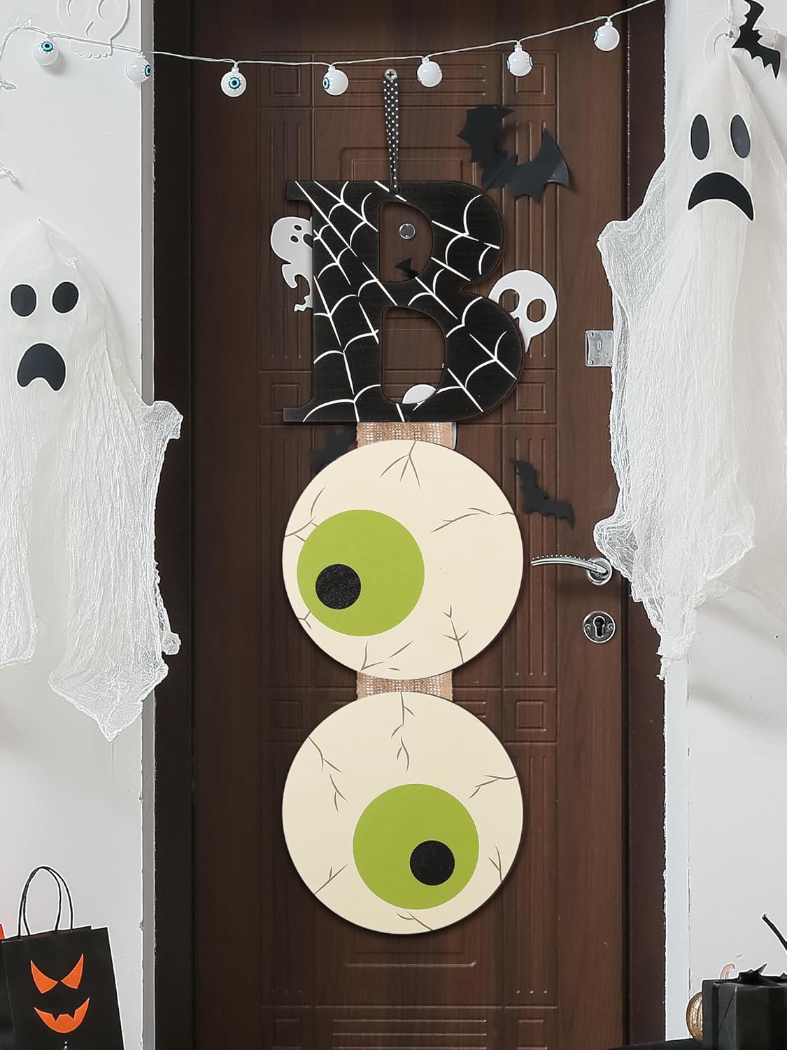 Amazon.com: RattanView Halloween Boo Door Decorations Cute Halloween ...