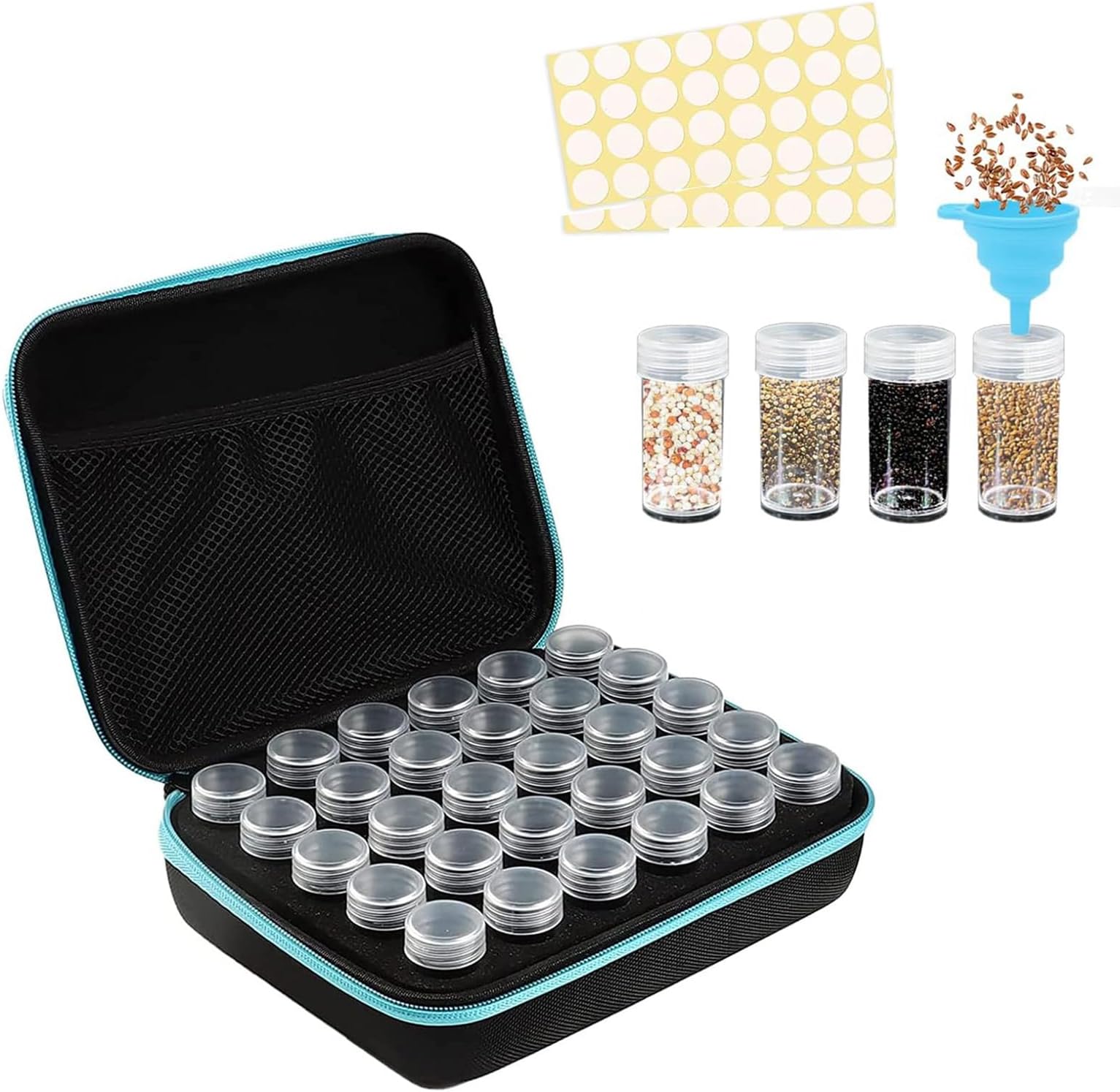 OUMDON 30 Slots Seed Storage Box: Seeds Storage Box with Labels ...