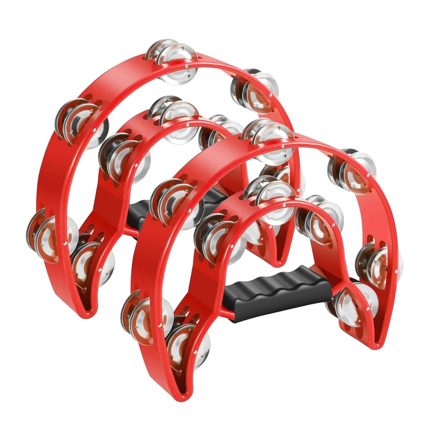 Amazon.com: Flexzion Tambourine Metal Half Moon Musical Instruments ...