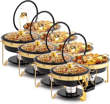 Amazon.com: ROVSUN 6QT Chafing Dishes for Buffet 8 Pack, [Game Changer ...