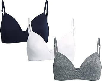 Amazon.com: LaLa Girls' Training Bra - 3 Pack Lightly Molded Wire-Free ...