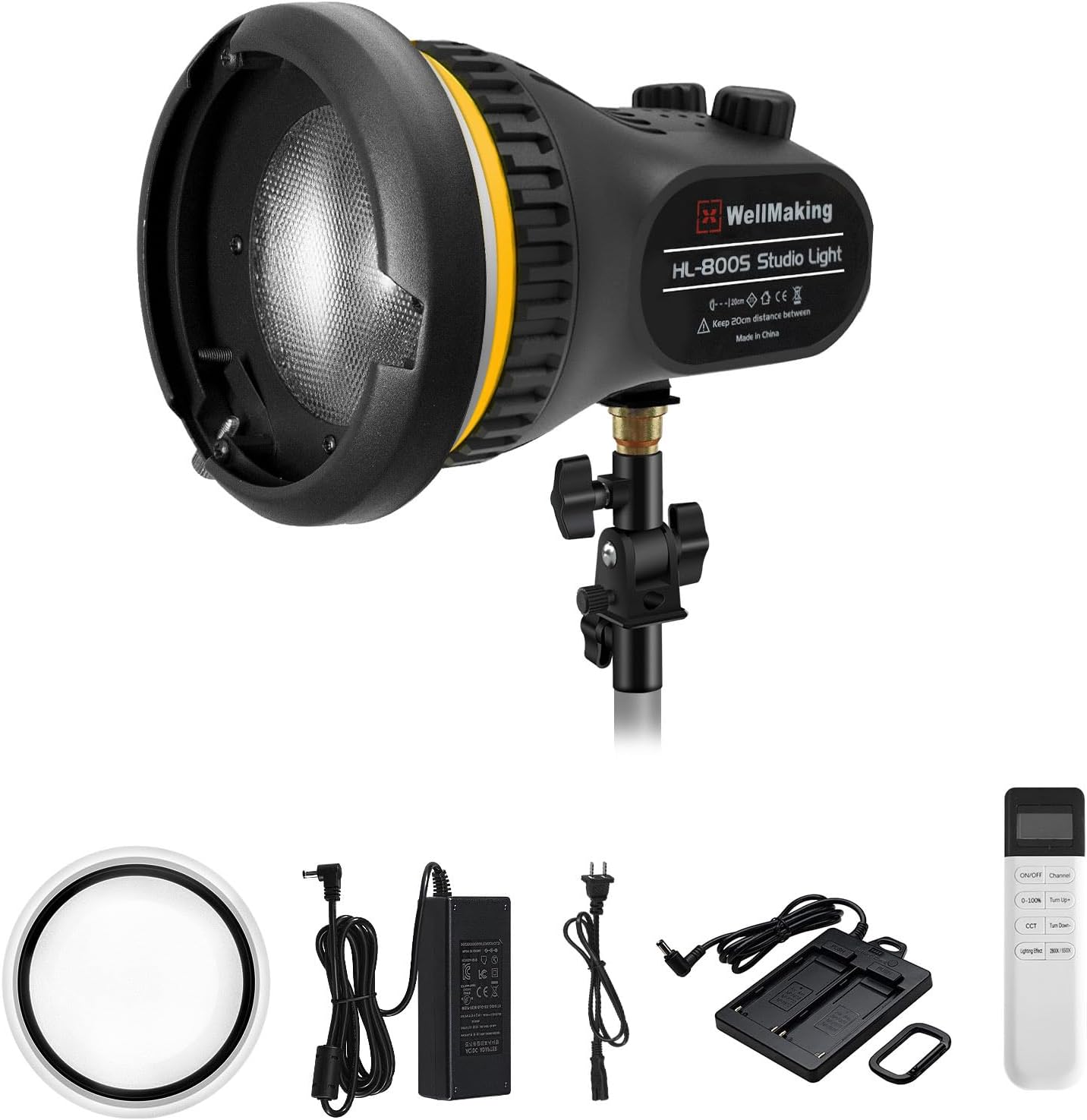 Amazon.com : Wellmaking 80W Bi-color Portable LED Light Continuous ...