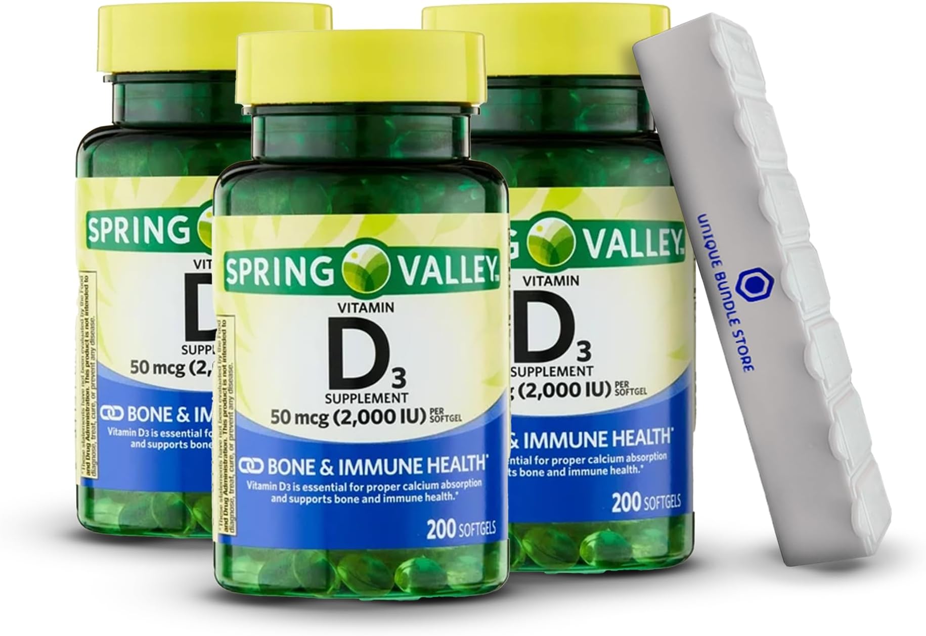 Amazon.com: Spring Valley, Vitamin D3 2000IU, 50 mcg 200 Count Softgels ...