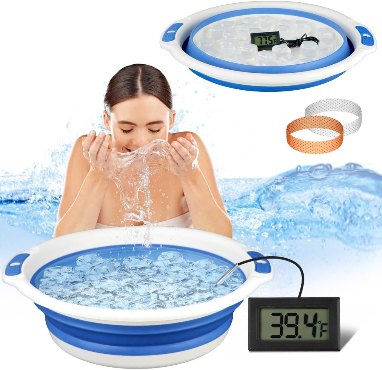 Amazon.com: Facial Ice Bath Kit, Ice Water Face Cold Plunge, Foldable ...