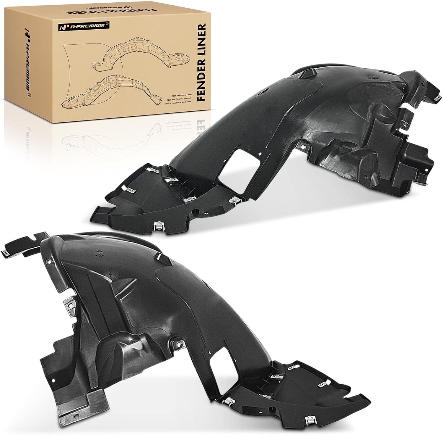 Amazon.com: A-Premium Pair Front Inner Fenders Liner Splash Shield Set ...