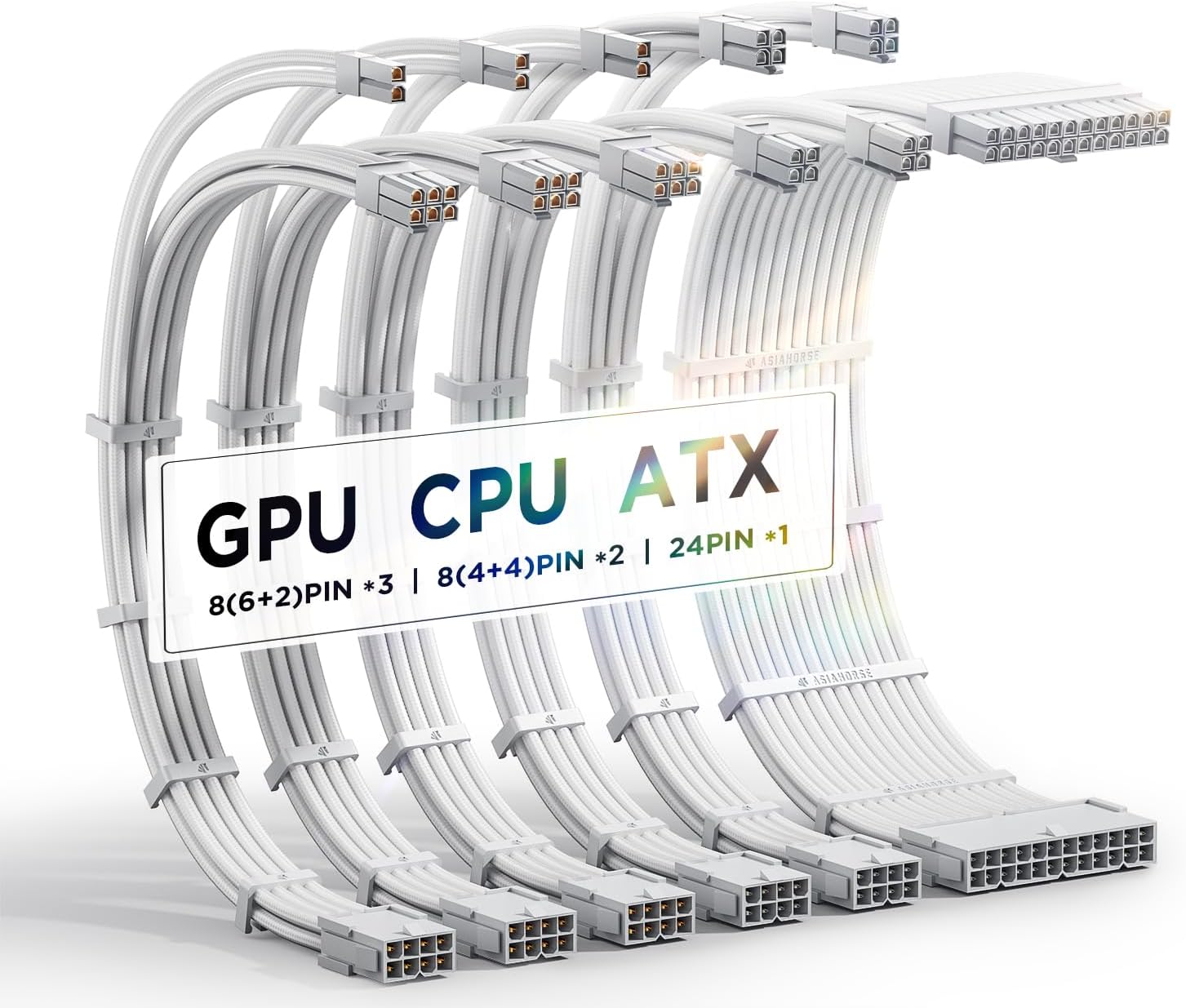 AsiaHorse Actualización 16AWG PSU Cable Extension, PC Kit de cables ...