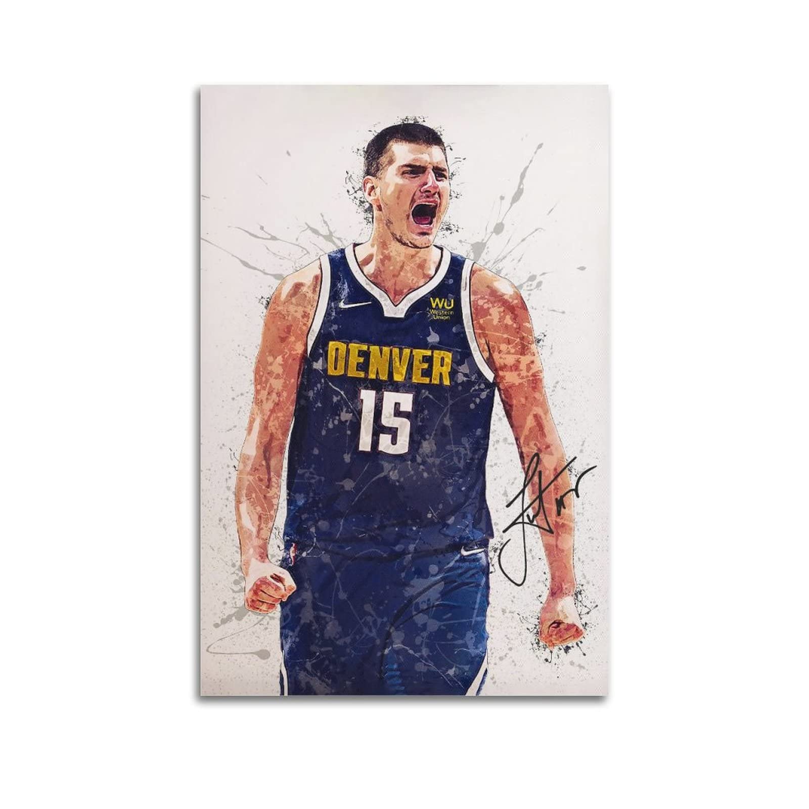 Amazon.com: Nikola Jokic Signed Poster Wall Art Picture Home Living ...