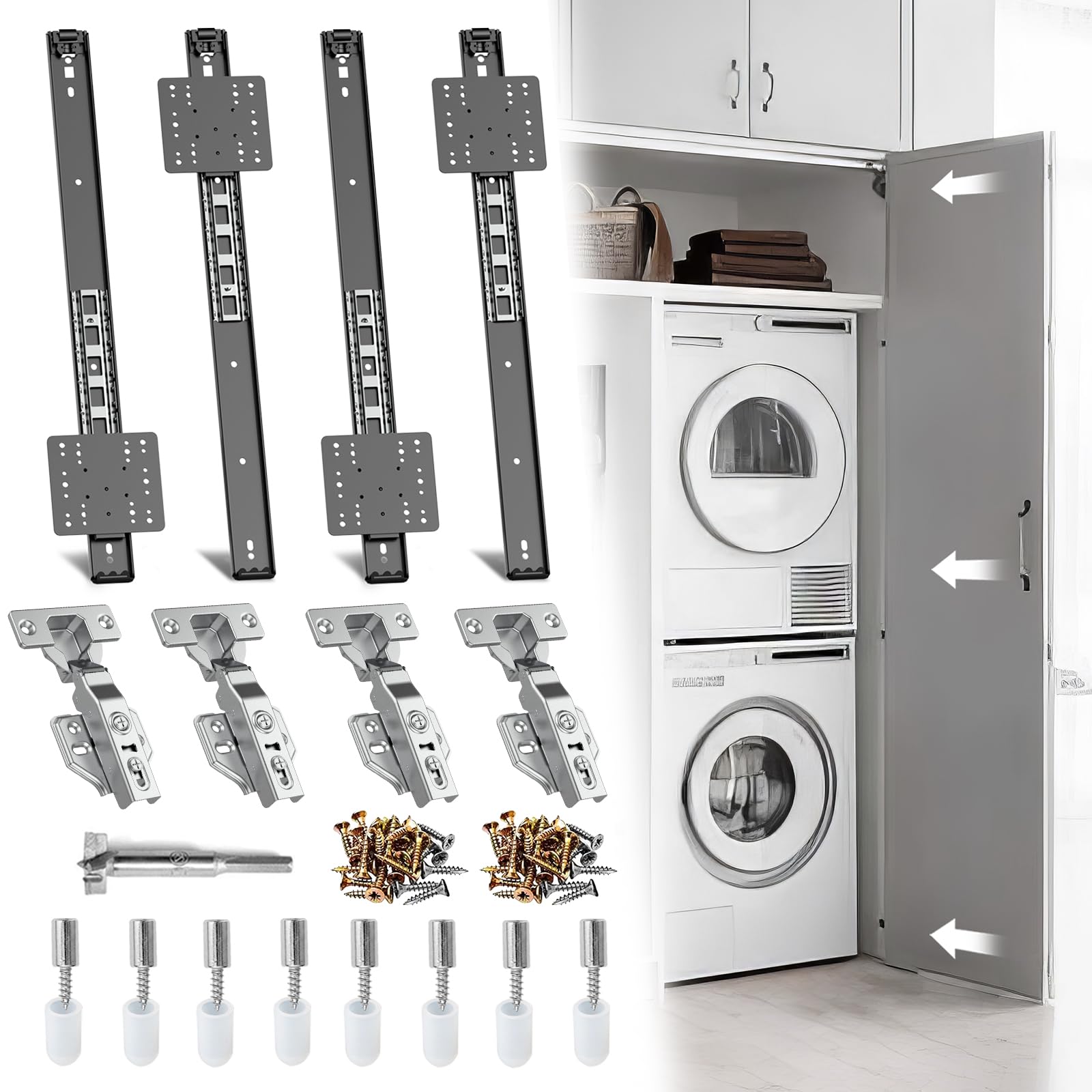 Snapklik.com : Pisman Pocket Door Slides 18 Inch 4 PCS And Pocket Door ...