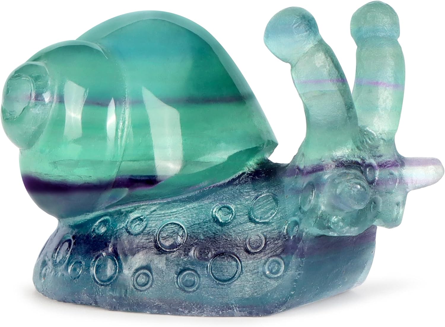 Amazon.com: Hxswkk Rainbow Fluorite Crystal Snail Figurine - 2.5" Tiny ...