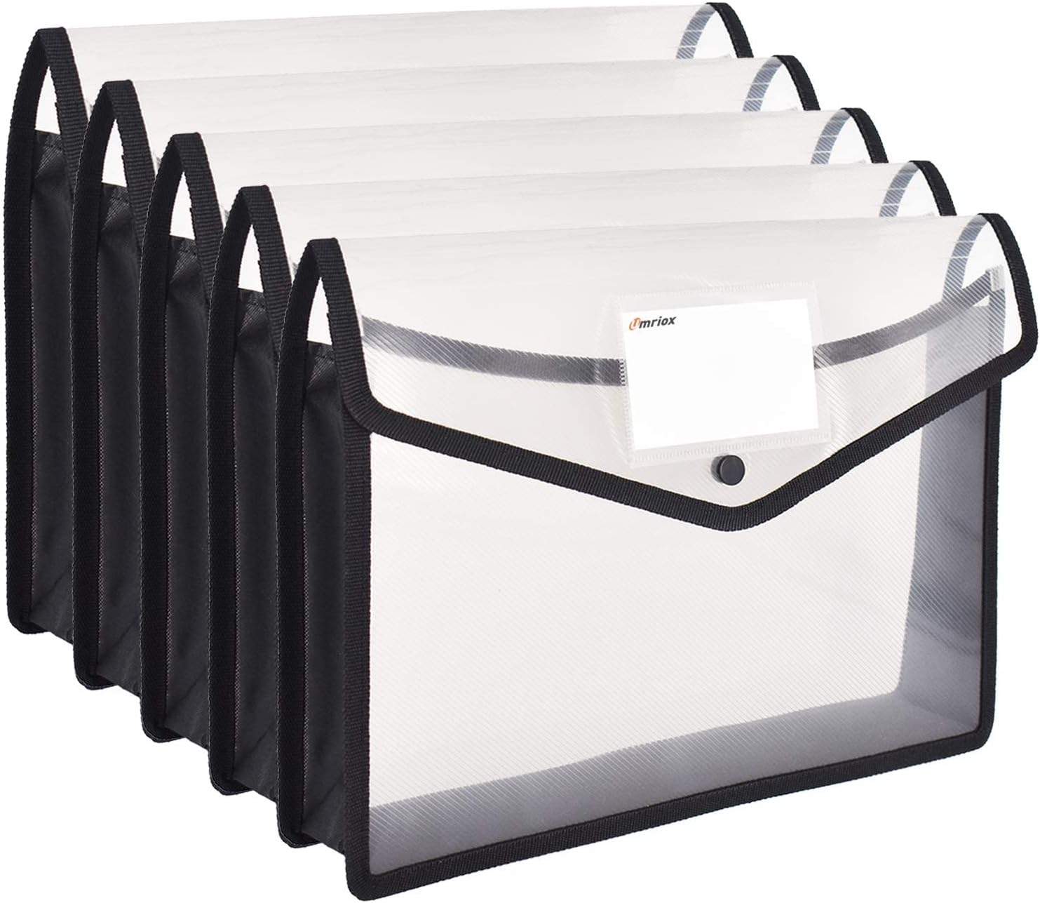 A4 Plastic Wallets, 5 Pcs Popper Wallet Plastic Document Folder Premium ...