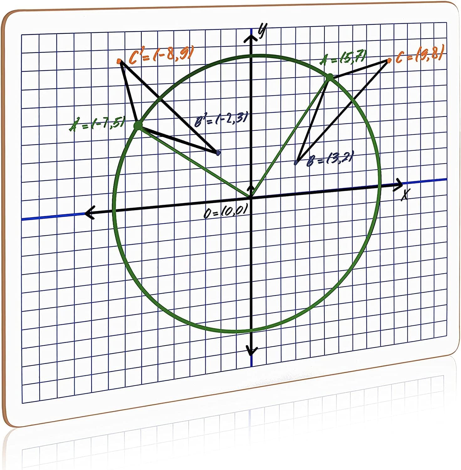 Paquete de 2 pizarras de regazo de eje XY de borrado en seco de 9 x 12 ...