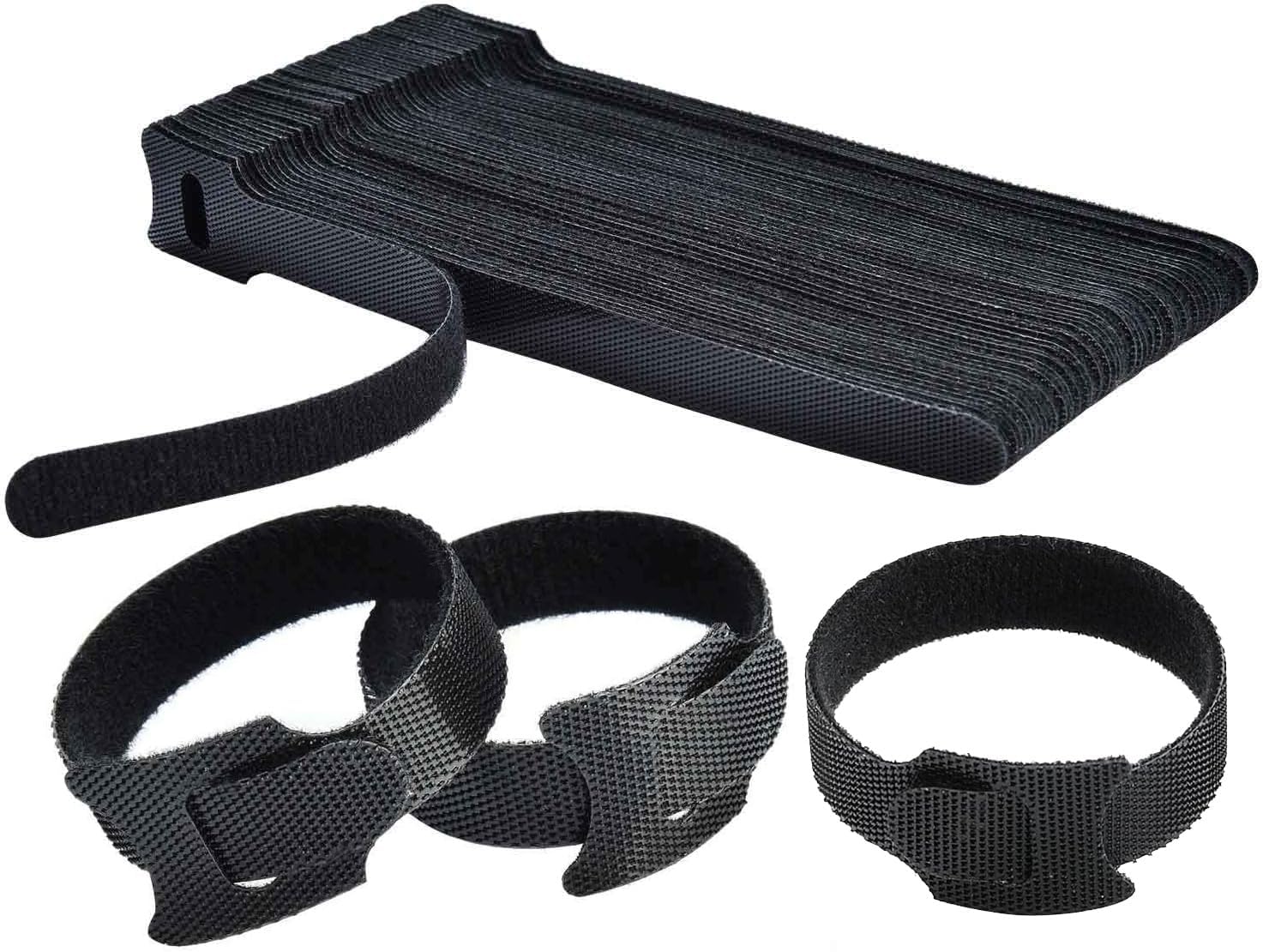 Radisoph 60 Pcs Reusable Cable Straps，Adjustable Releasable Hook and ...