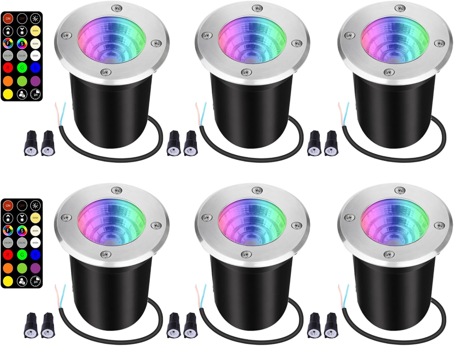 Amazon.com: FTL RGB Well Lights Landscape LED In-Ground Lights Outdoor ...