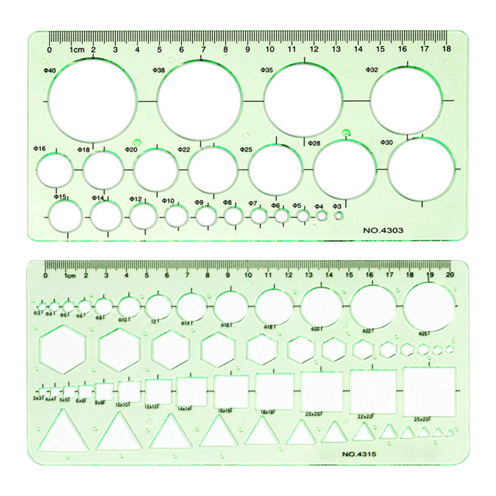 Snapklik.com : Fayle Geometric Drawings Templates, 2pcs Circle Stencil ...