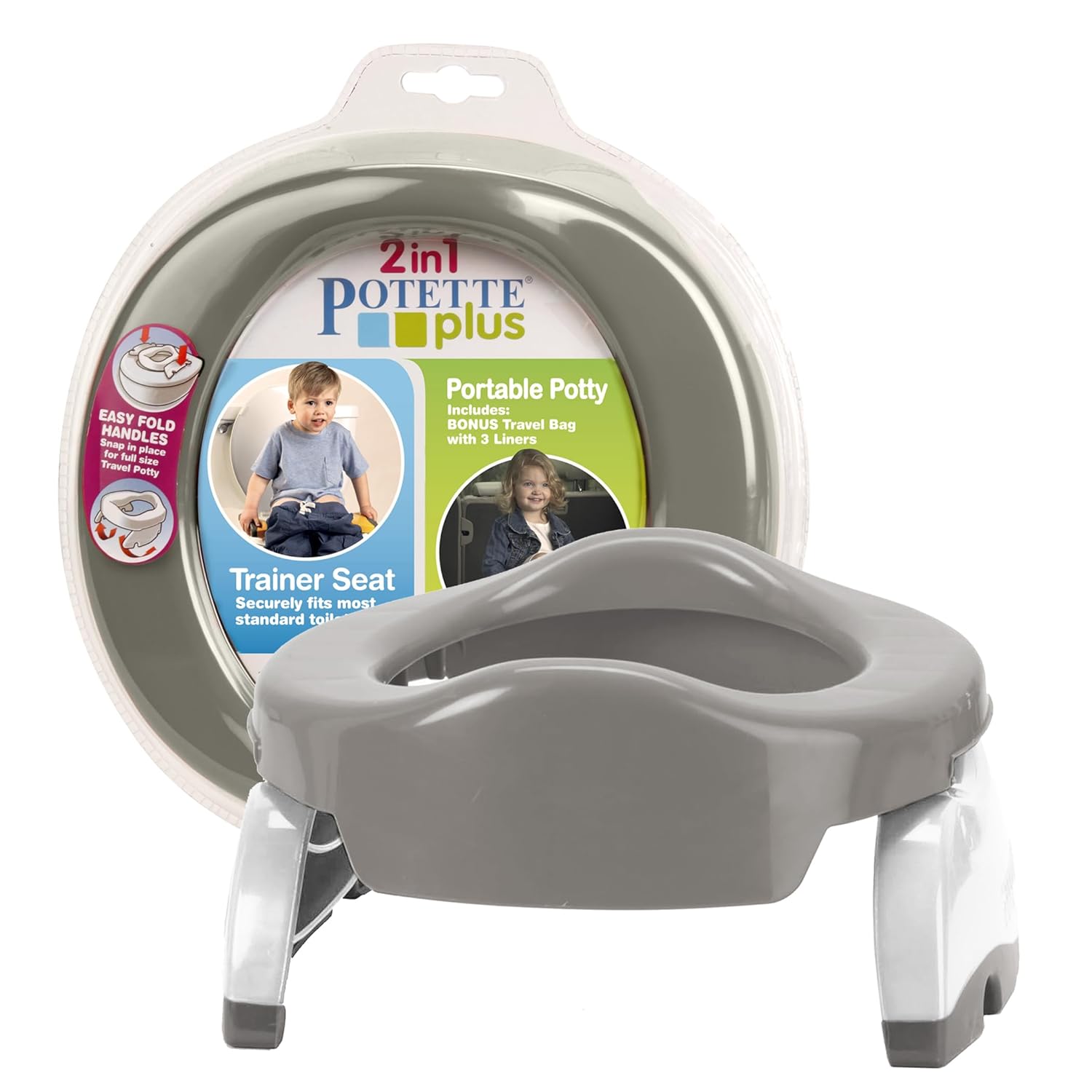 Amazon.com : Kalencom Potette Plus 2-in-1 Travel Potty and Trainer Seat ...