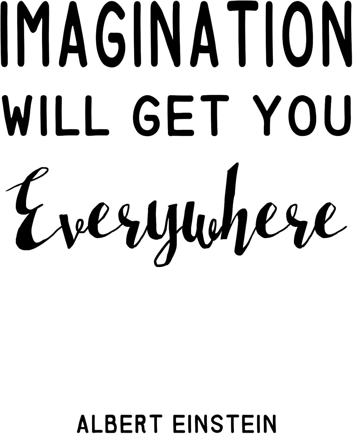 Amazon.com: Geek Details White Imagination Will Get You Everywhere 11 X ...