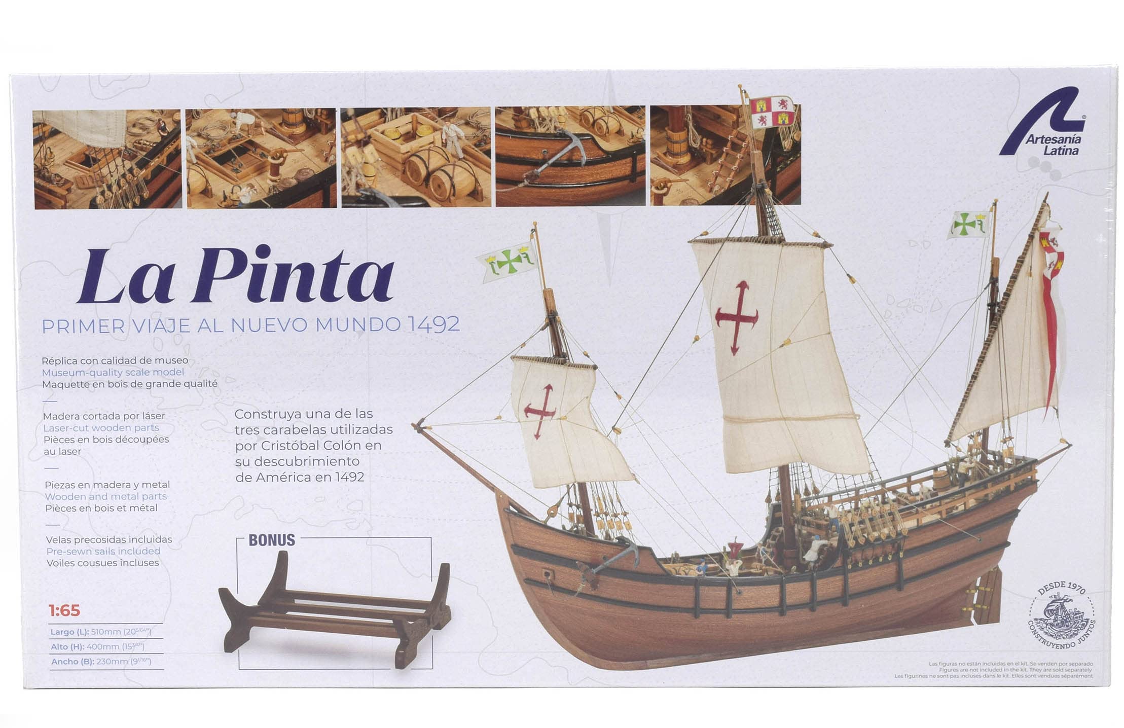 ArtesanÃ­a Latina â€“ Wooden Ship Model Kit â€“ Spaniard Caravel from ...