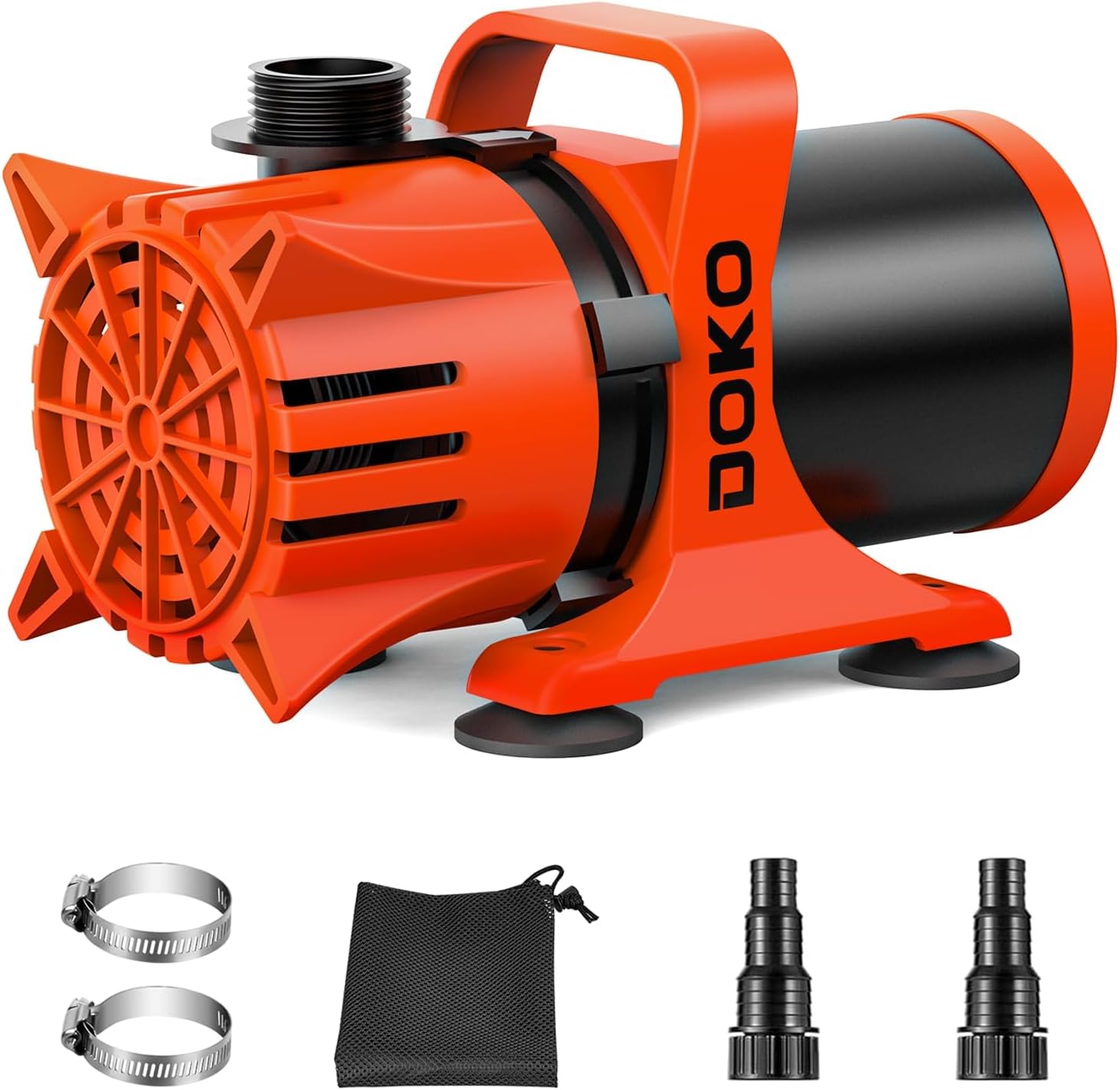 DOKO 1800GPH Submersible Water Pump, 180° Ajustable Pond Pump with 20FT ...