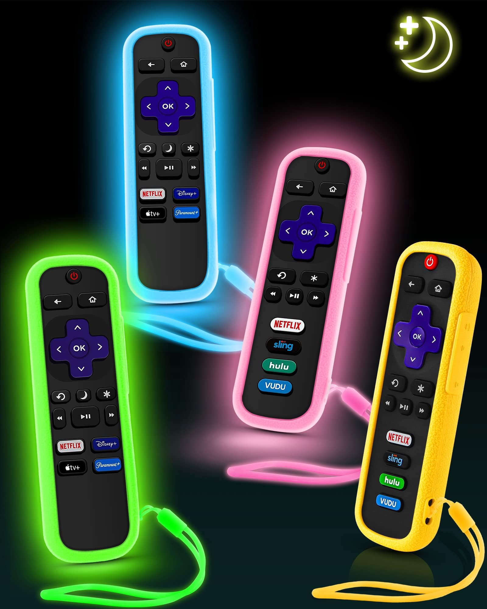 Amazon.com: 4 Pack OneBom Remote Cover for Roku, The Remote Case ...