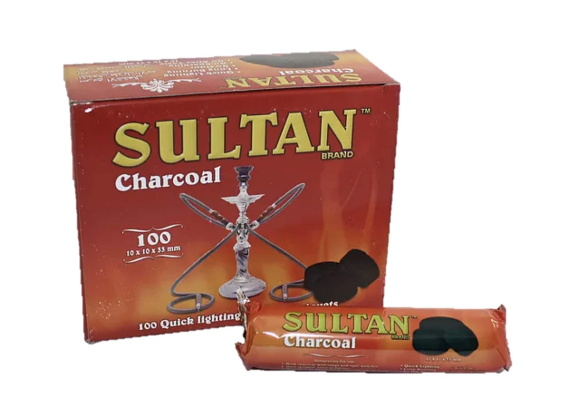 Buy Sultan Charcoal Instant Quick lighting Coals - 1 Roll of Charcoals ...