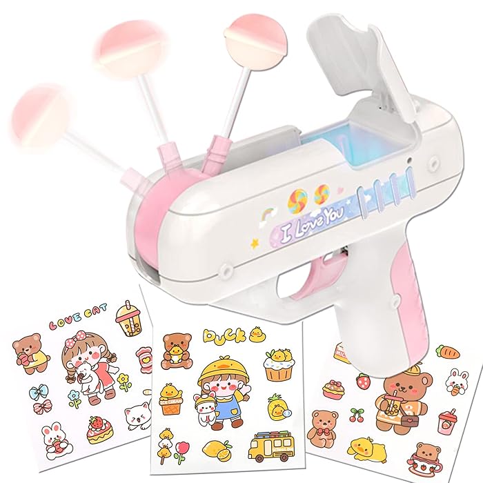 Buy Candy Gun Toy Lollipop - Lollipop Gun Toy with 3 Cute Stickers ...