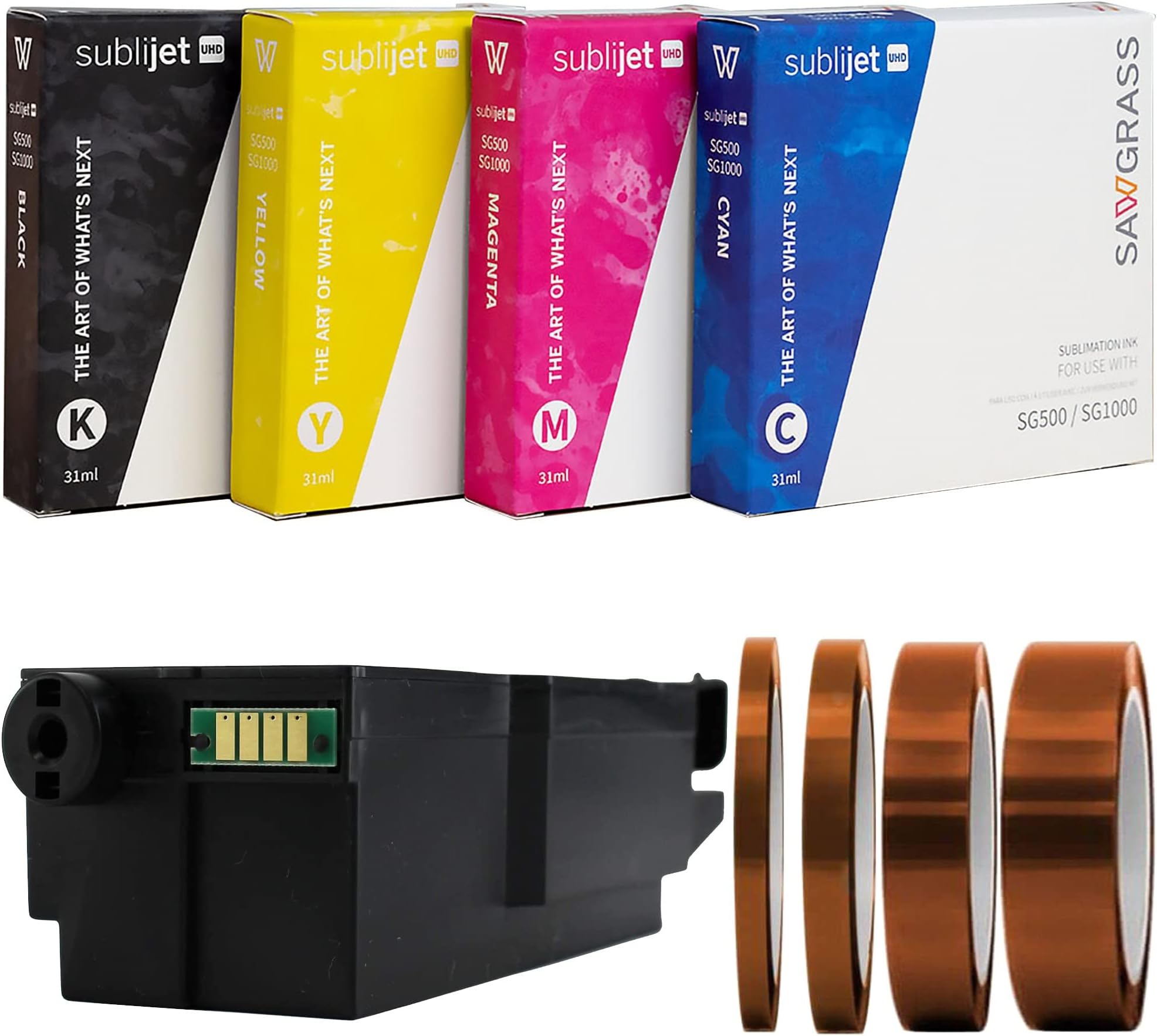 Amazon.com: Sawgrass SubliJet UHD CMYK Inks SG500 & SG1000 4 Pack, Ink ...