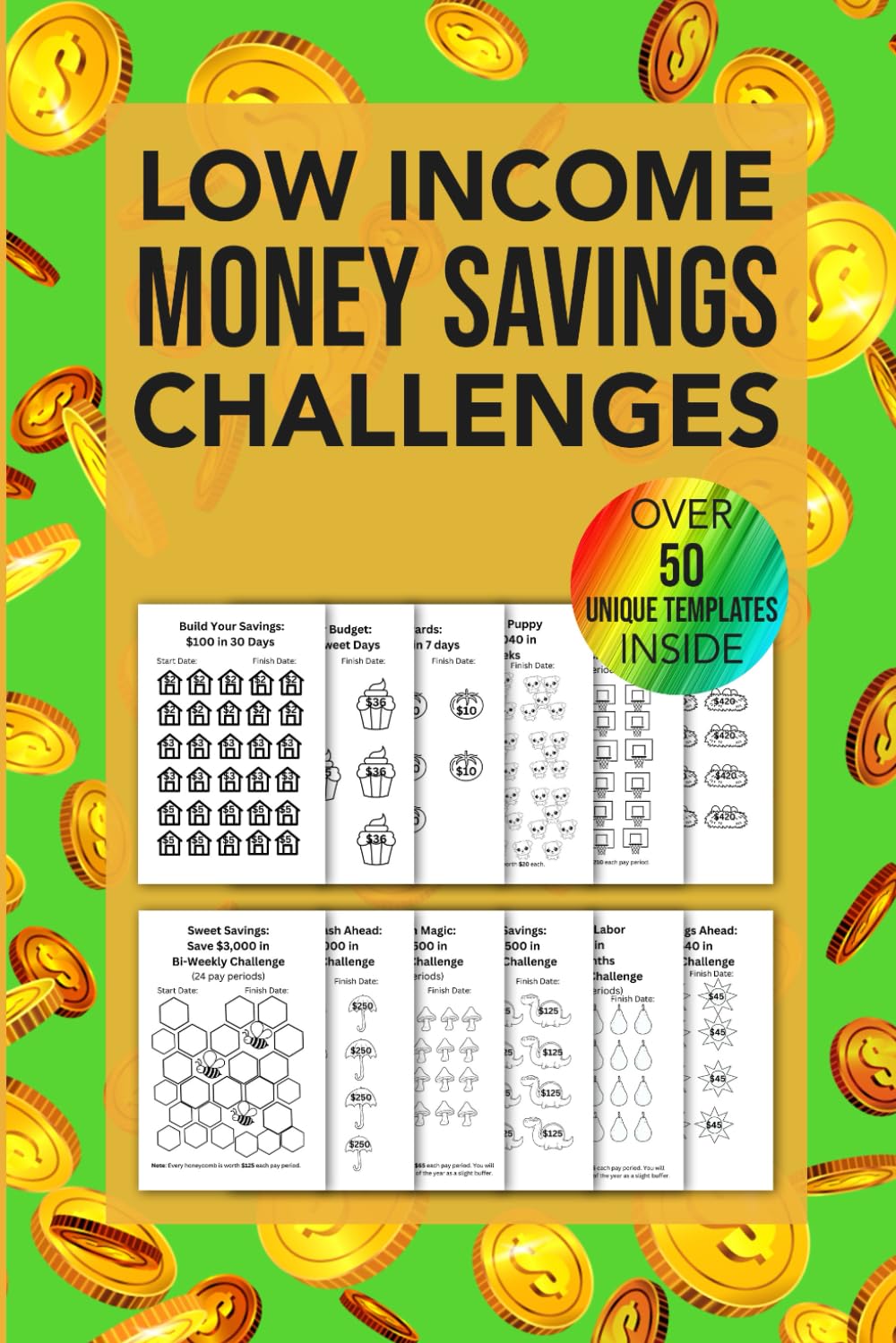 Low Income Money Savings Challenges Book: Fun & Easy Weekly, Bi-Weekly ...