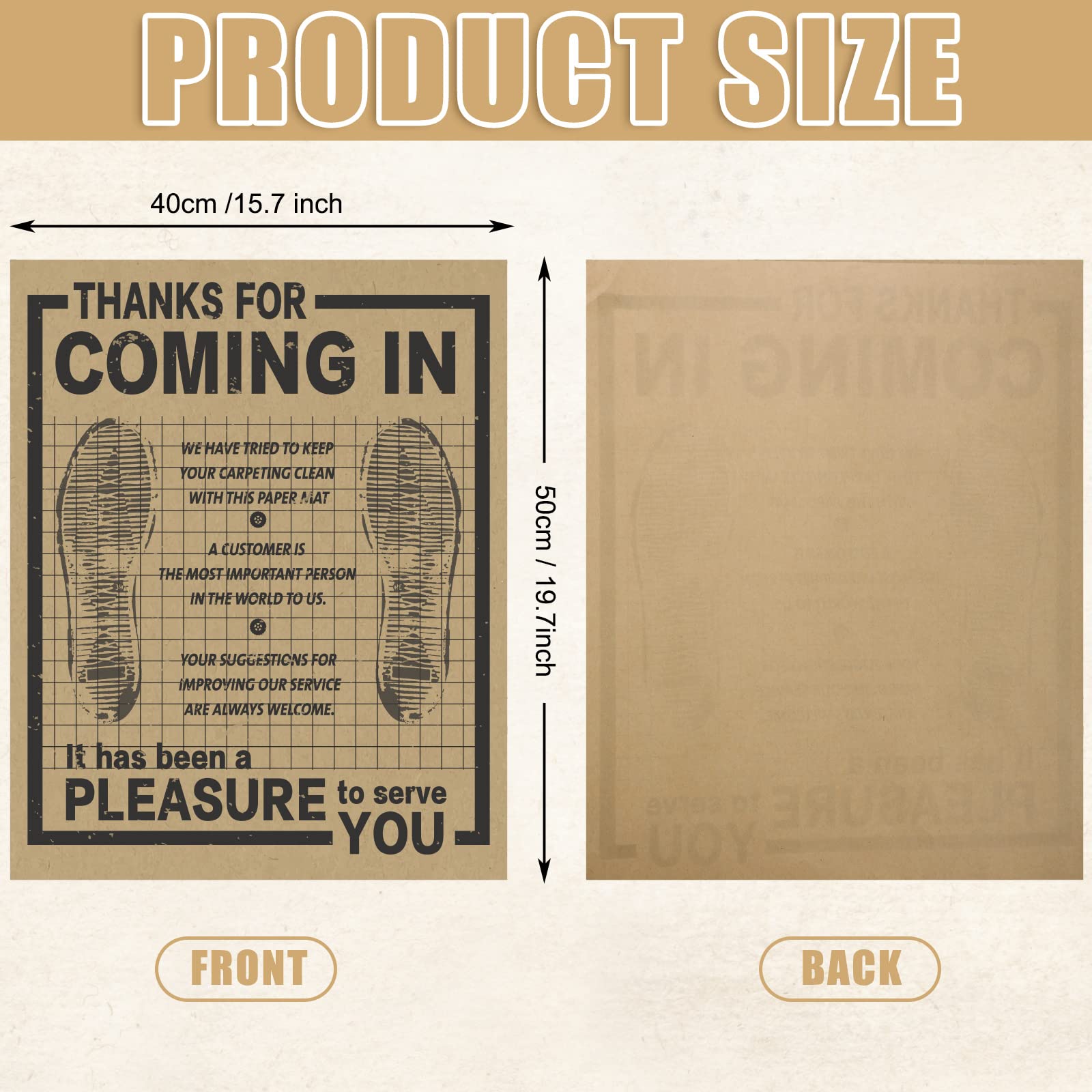 Snapklik.com : Woanger 800 Pcs Bulk Disposable Car Paper Floor Mats ...