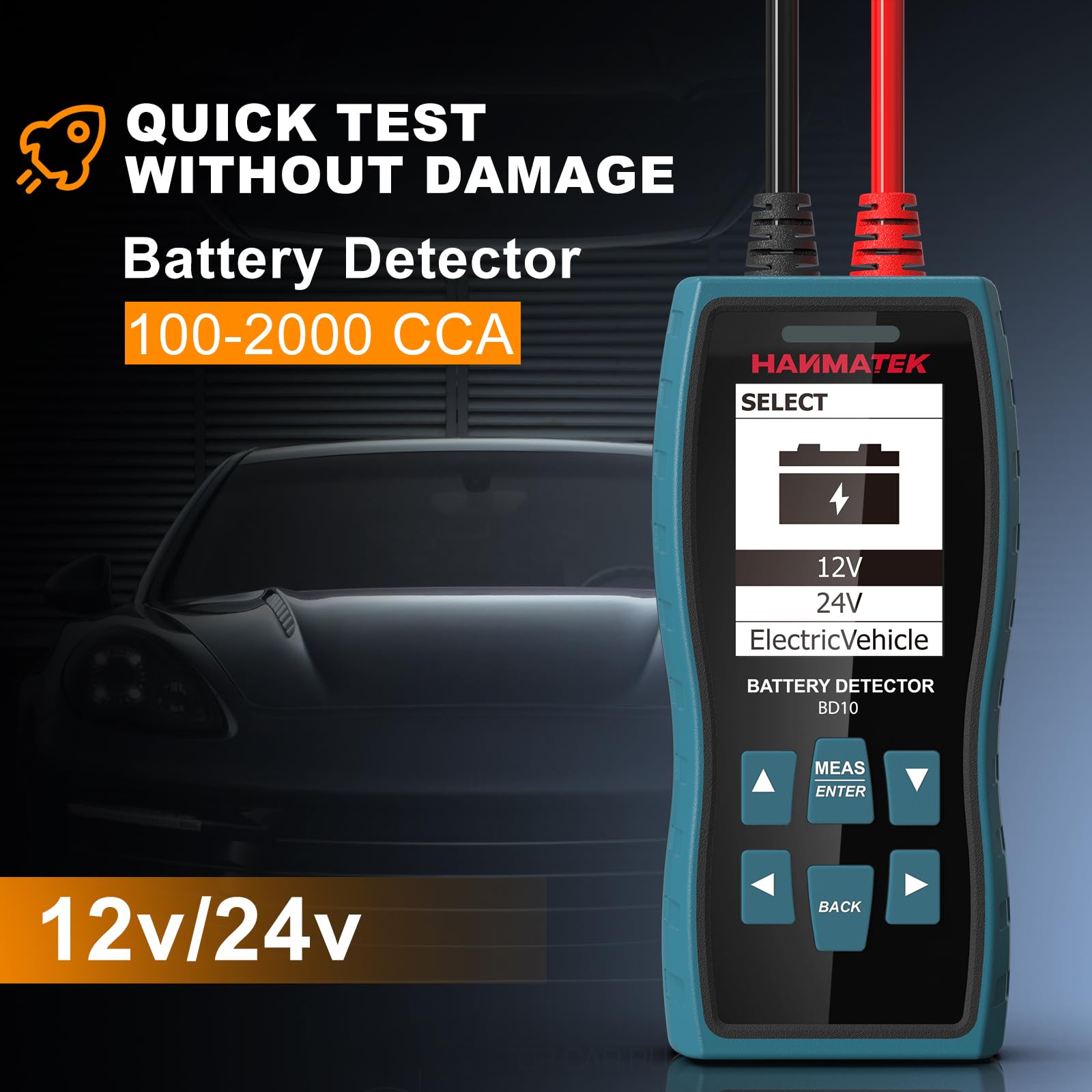 Snapklik.com : BD10 24V 12V Car Battery Tester 100-2000 CCA Automotive ...