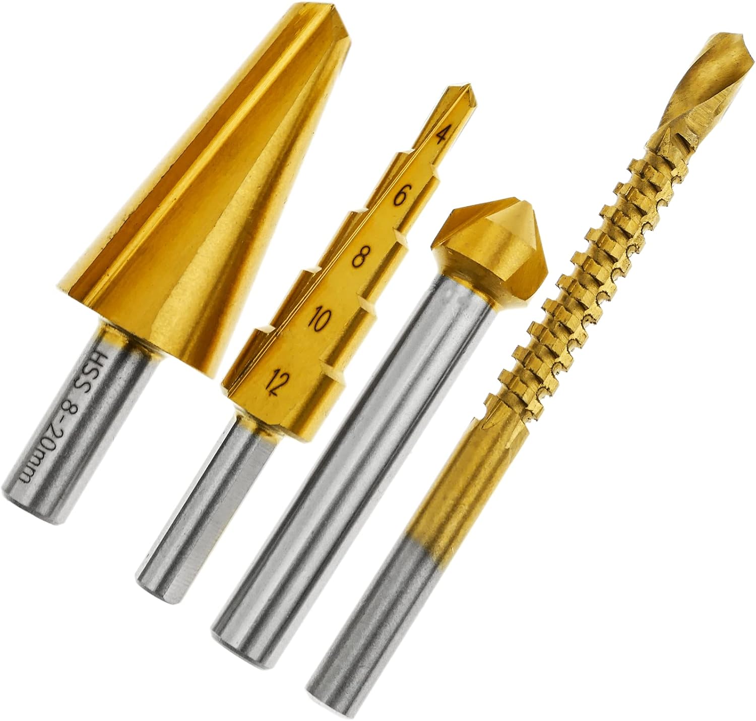 BeMatik - Step drill for drill and grinder 4 conical, helical and ...