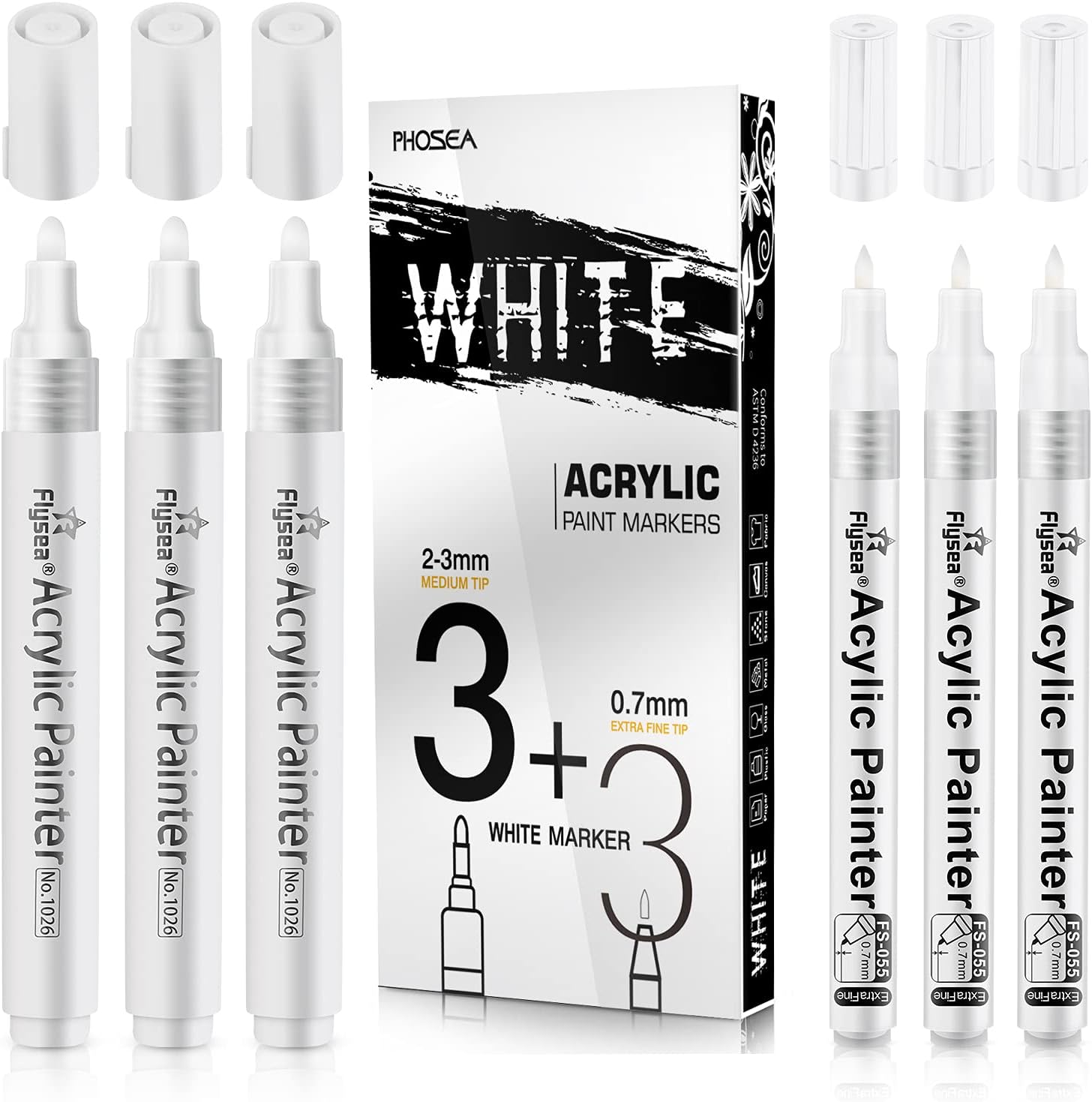 Amazon.com: Acrylic Paint Pens Extra Fine Point Paint Markers 24 ...