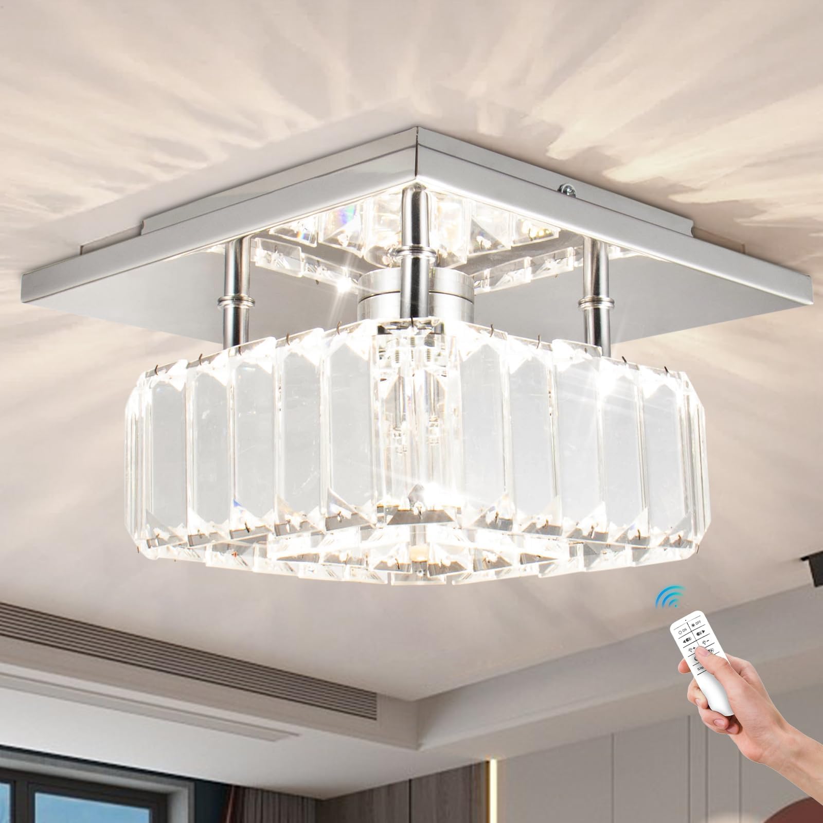 Flush Mount Foyer Lights Entry Luxury Large Foyer Chandelier, Modern