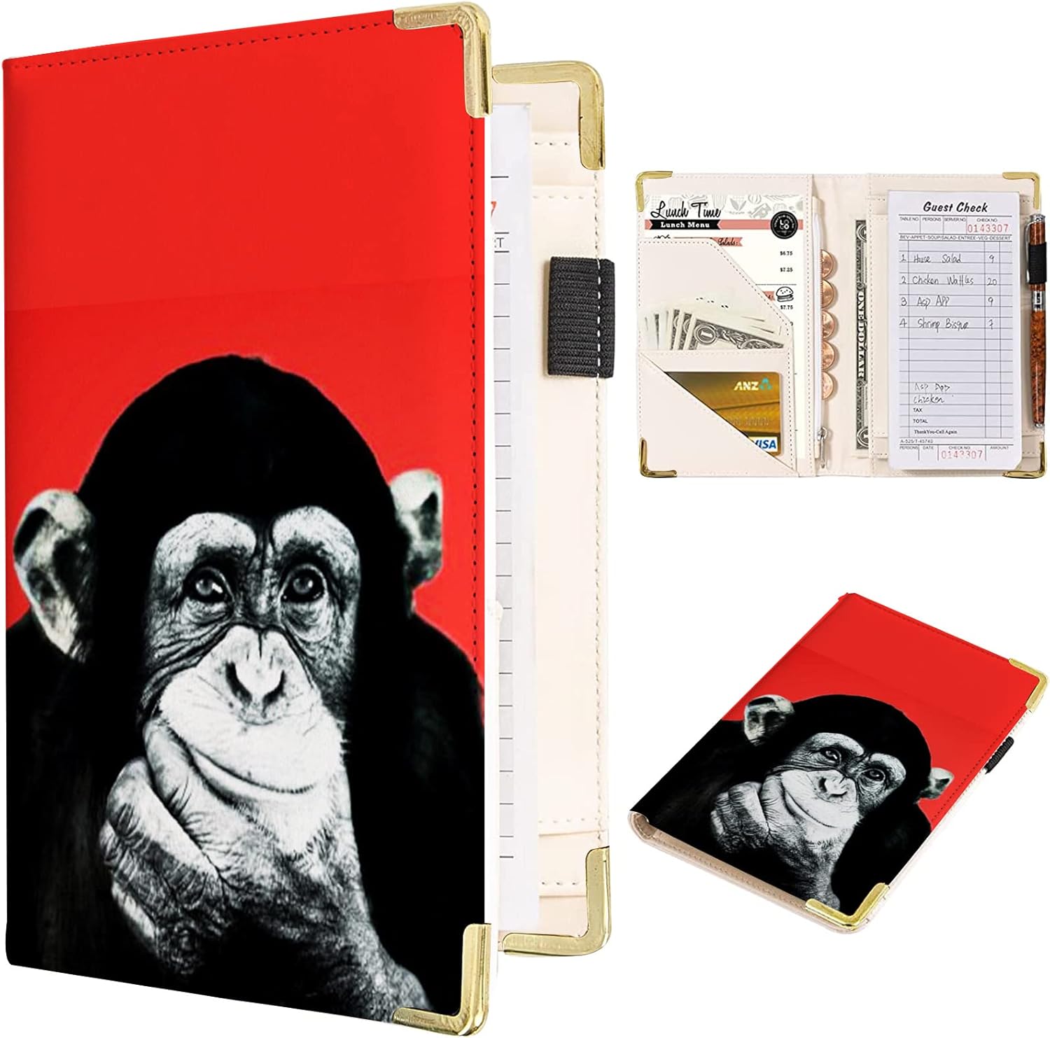 Amazon.com: Tucocoo Server Book Organizer for Waitress, Thinking Monkey ...