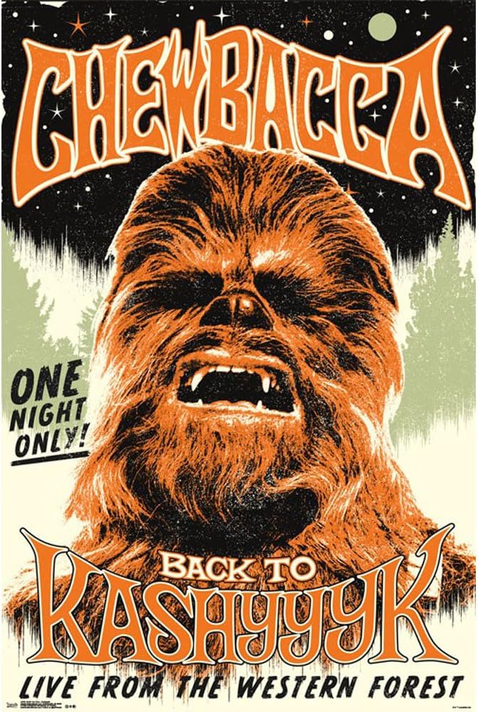 Amazon.com: Trends International Star Wars Chewbacca Painting Collector ...