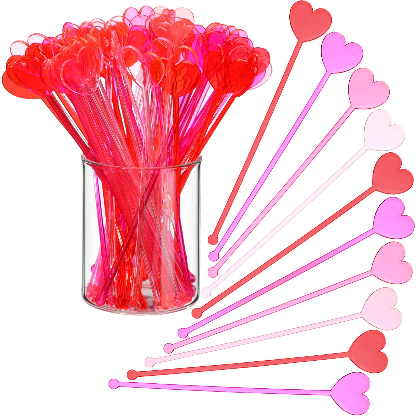 Amazon.com | Teenyyou 160 Pcs Valentine's Day Swizzle Sticks for ...