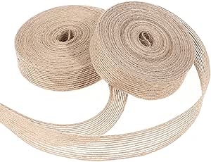 Amazon.com: 2 Rolls Burlap Roll Burlap Fabric Ribbon Jute Twine Ribbon ...