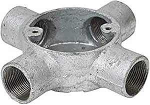 25mm Conduit Intersection Box Galvanised (5) : Amazon.co.uk: DIY & Tools
