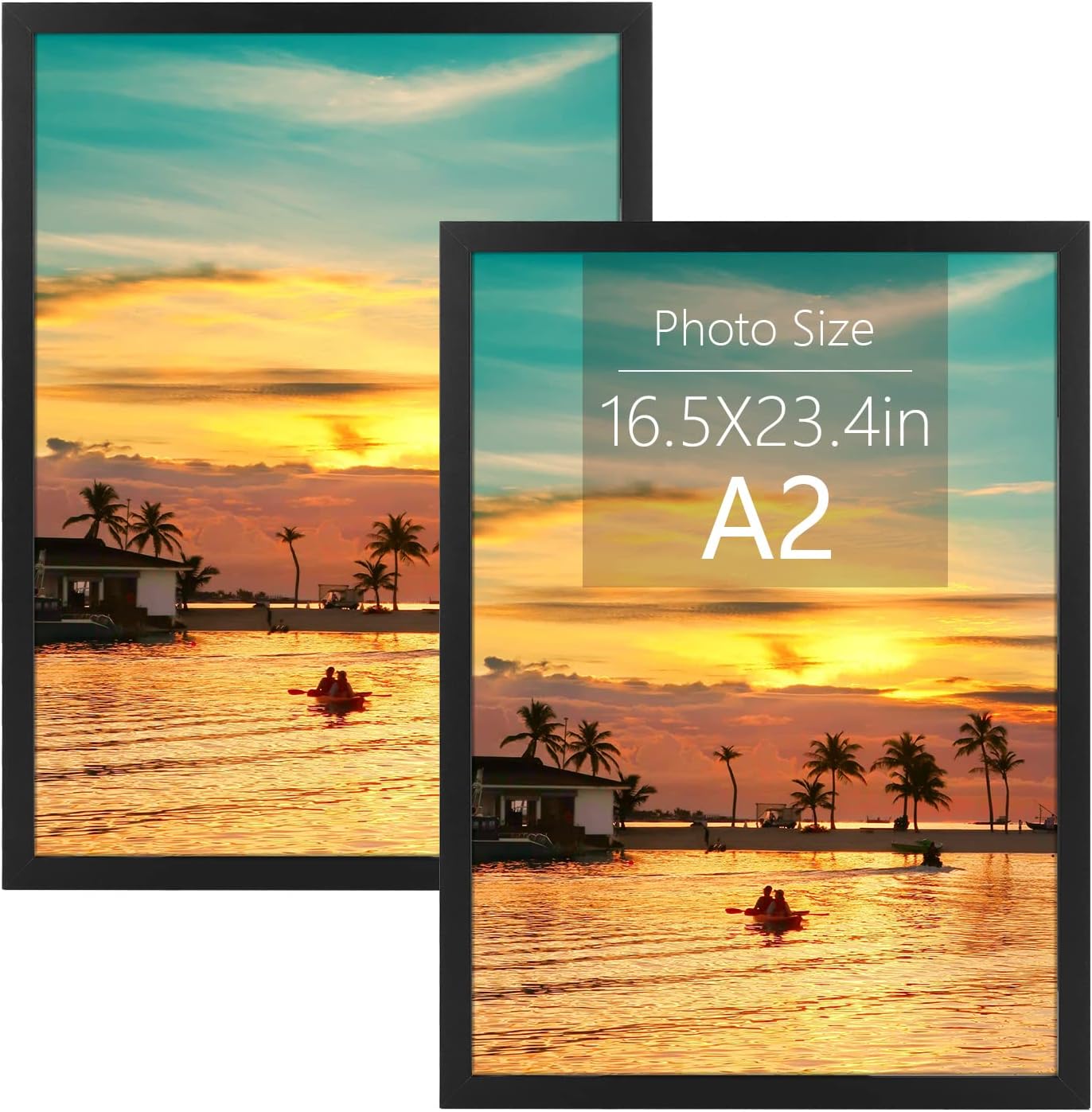 Amazon.com - skyDrama Solid Wood A2 Picture Frame Black, Display A2 ...